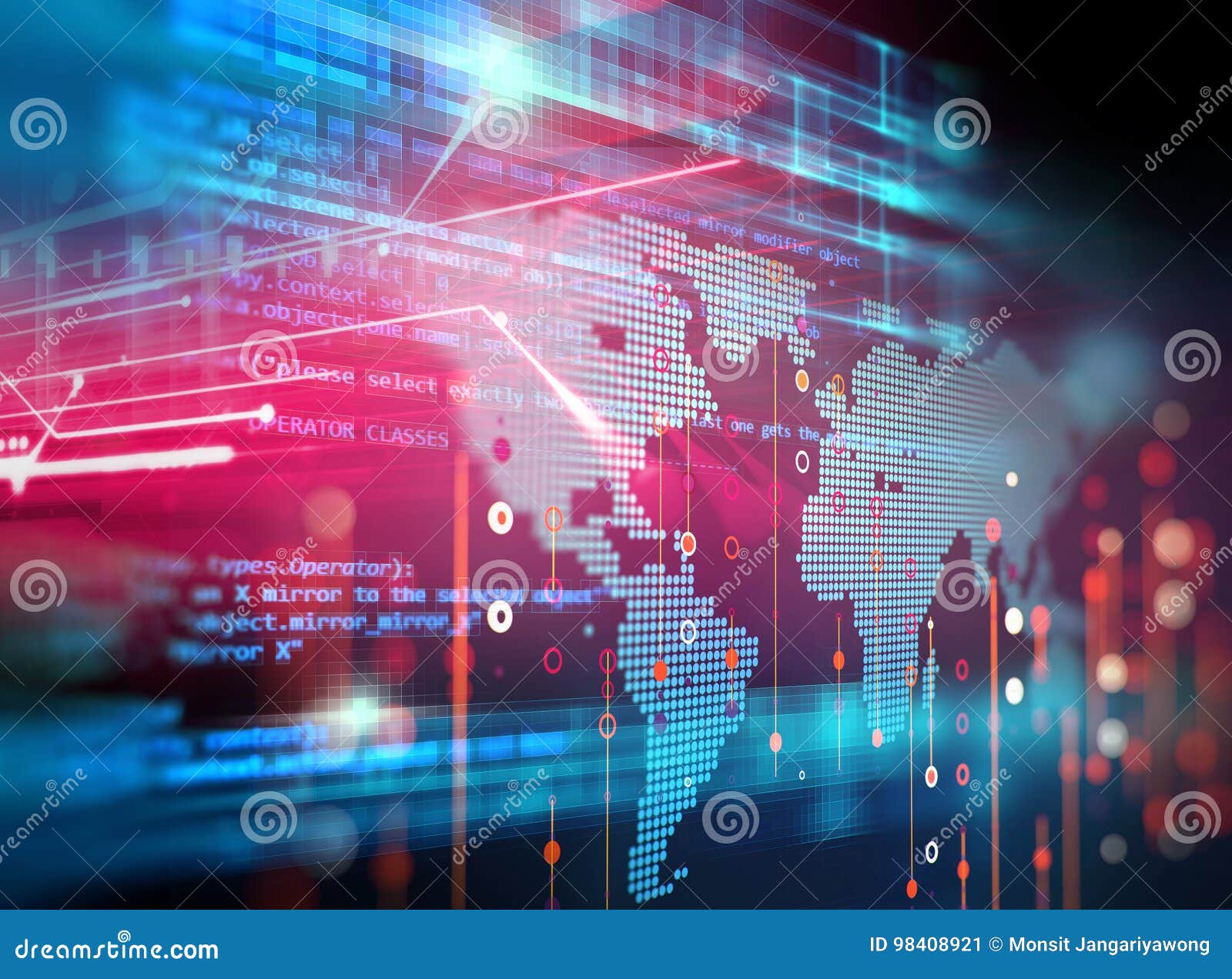 Digital Code Number Abstract Technology Background Stock Illustration ...