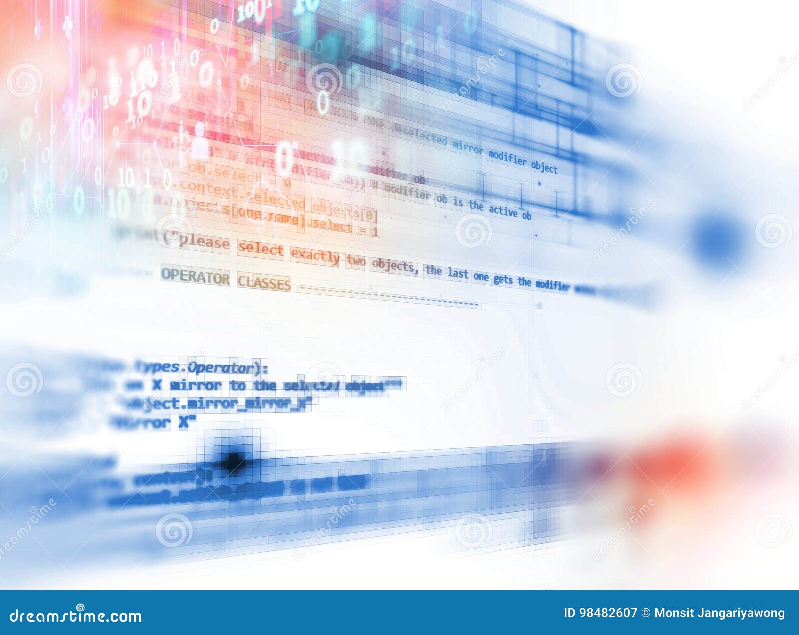 Digital Code Number Abstract Technology Background Stock Illustration ...