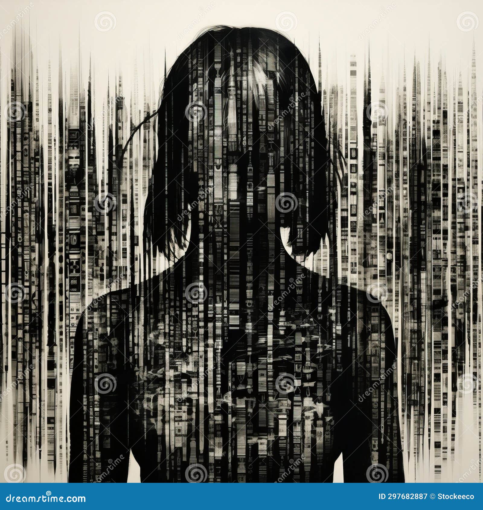 Digital Code Silhouette: Multilayered Abstraction in Black and White ...