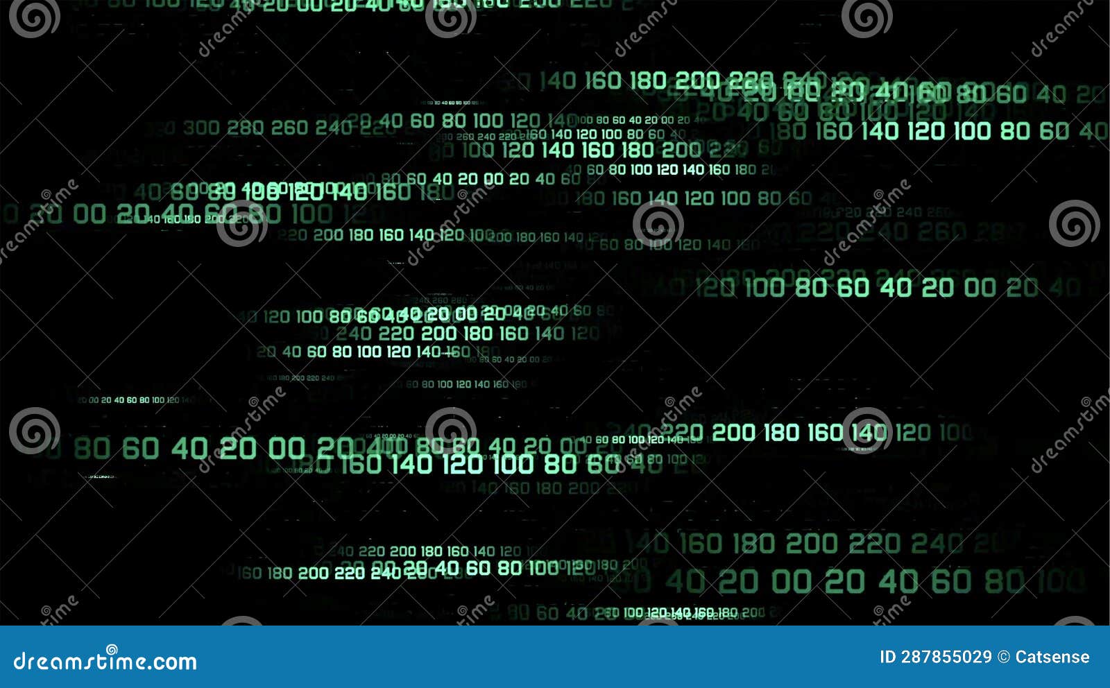 Digital Codes Flowing on Background Stock Illustration - Illustration ...