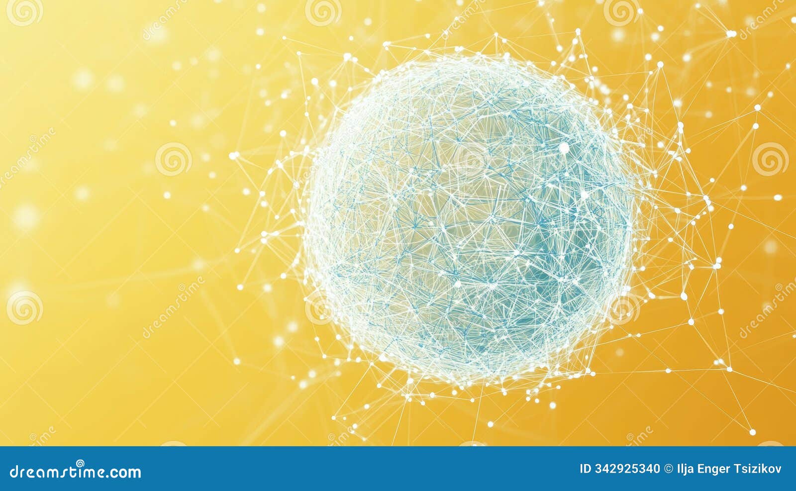 Digital Coin on Yellow Background, Abstract Wealth Symbol, Connected ...