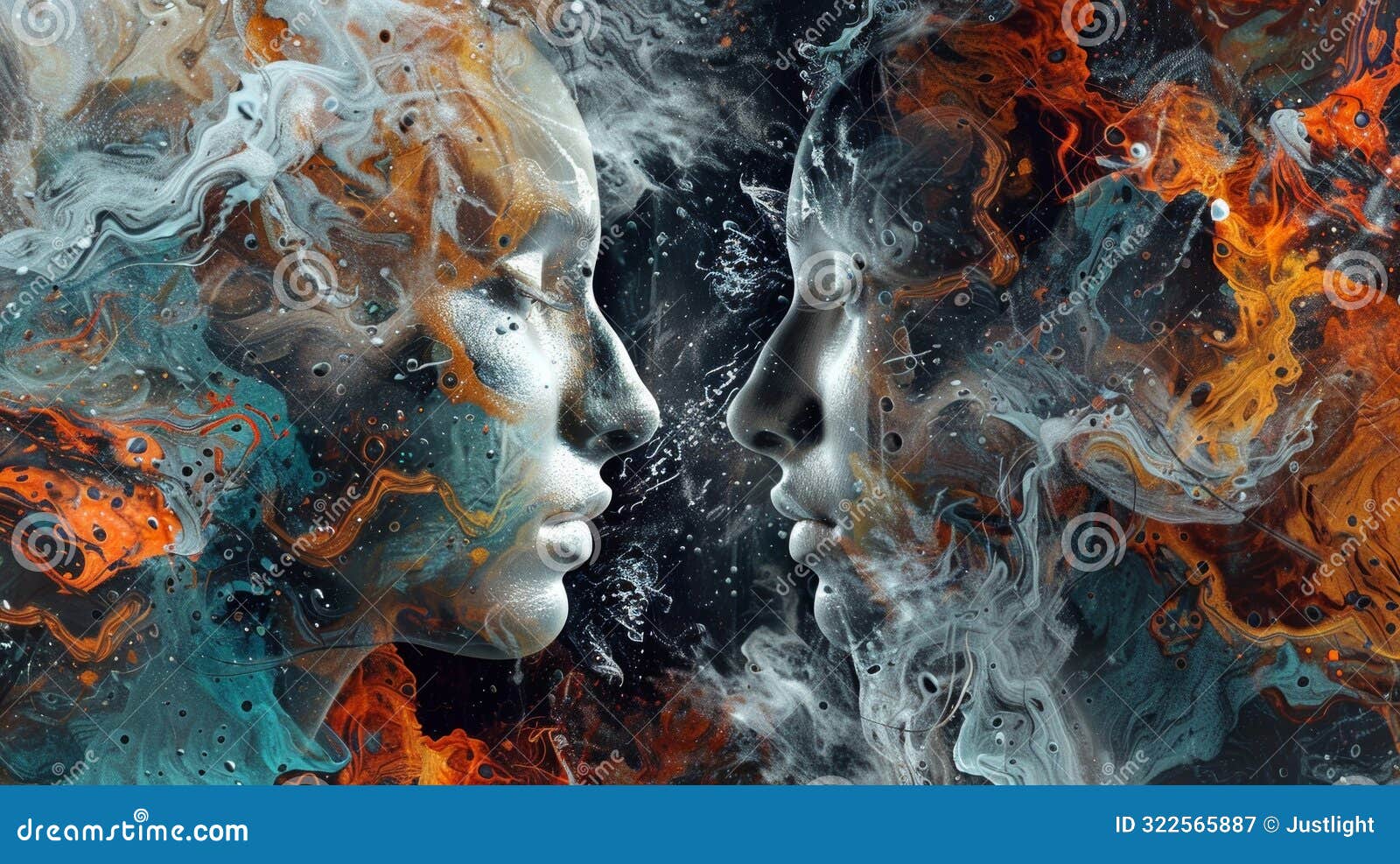 A Digital Collage of Distorted Faces Conveying the Distorted and ...