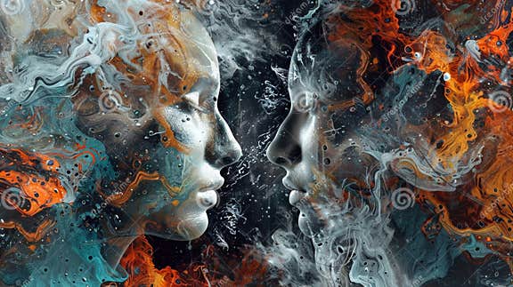 A Digital Collage of Distorted Faces Conveying the Distorted and ...