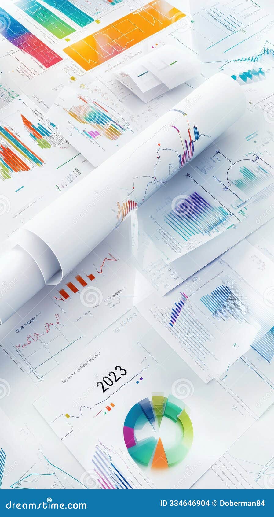 Digital Collage Featuring Financial Charts and Graphs Representing ...