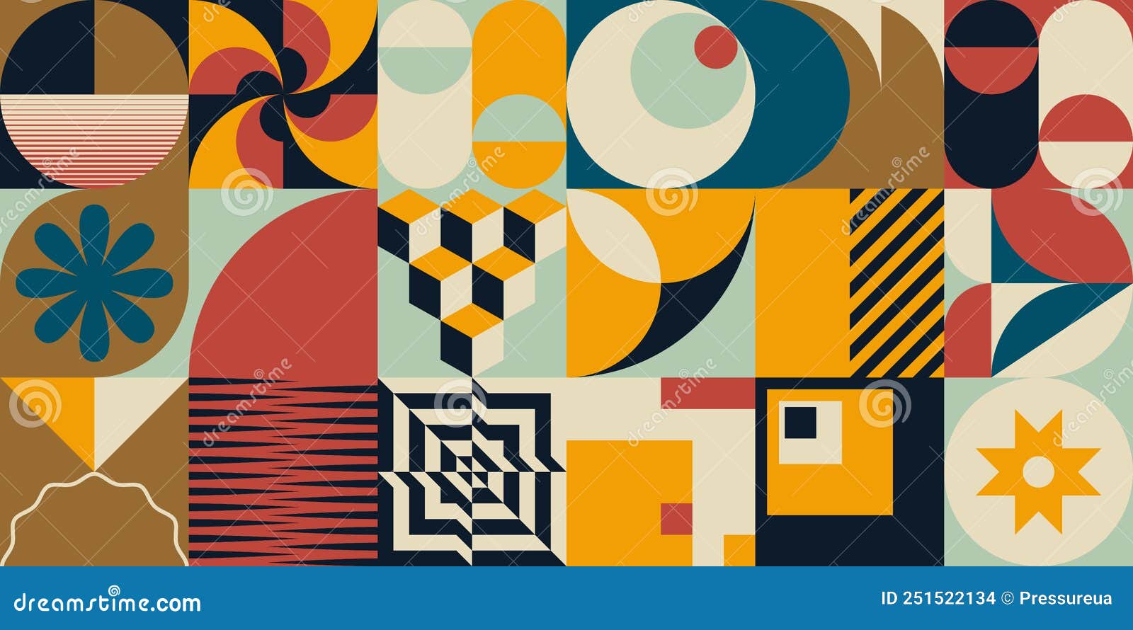 Digital Collage Graphics Pattern Made with Generative Art Elements and ...