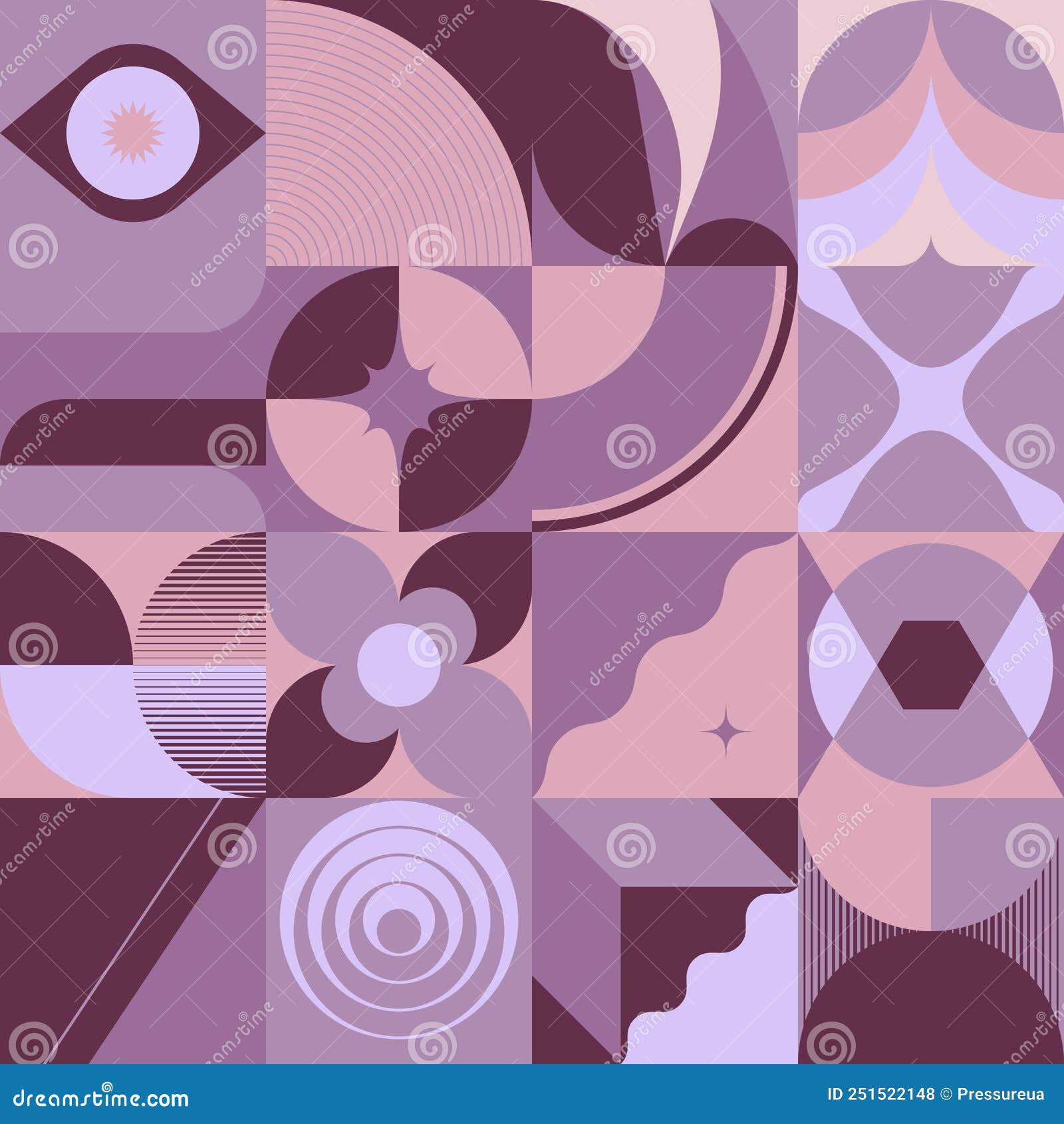Digital Collage Graphics Pattern Made with Generative Art Elements and ...