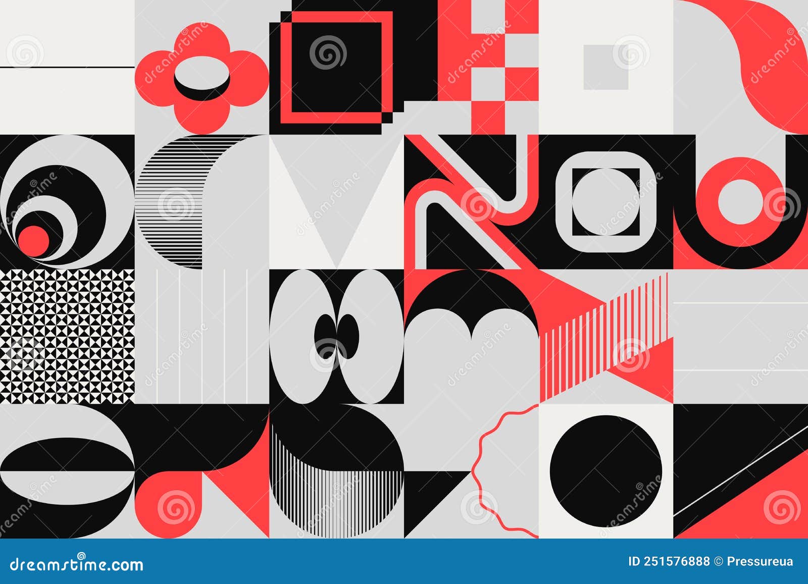 Digital Collage Graphics Pattern Made with Generative Art Elements and ...