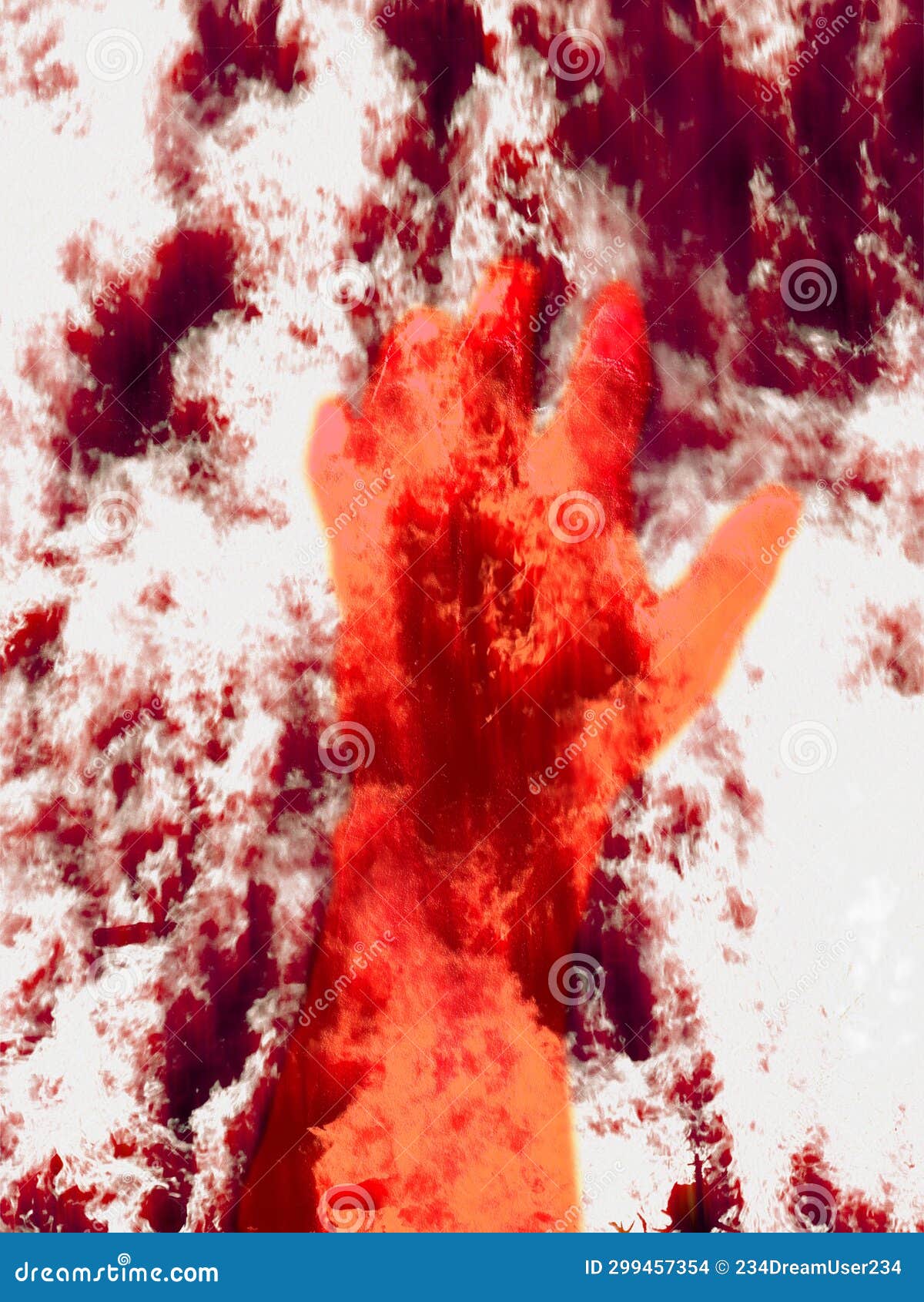 Digital Collage and Special Processing. Psychedelic. Hand Reaching on ...