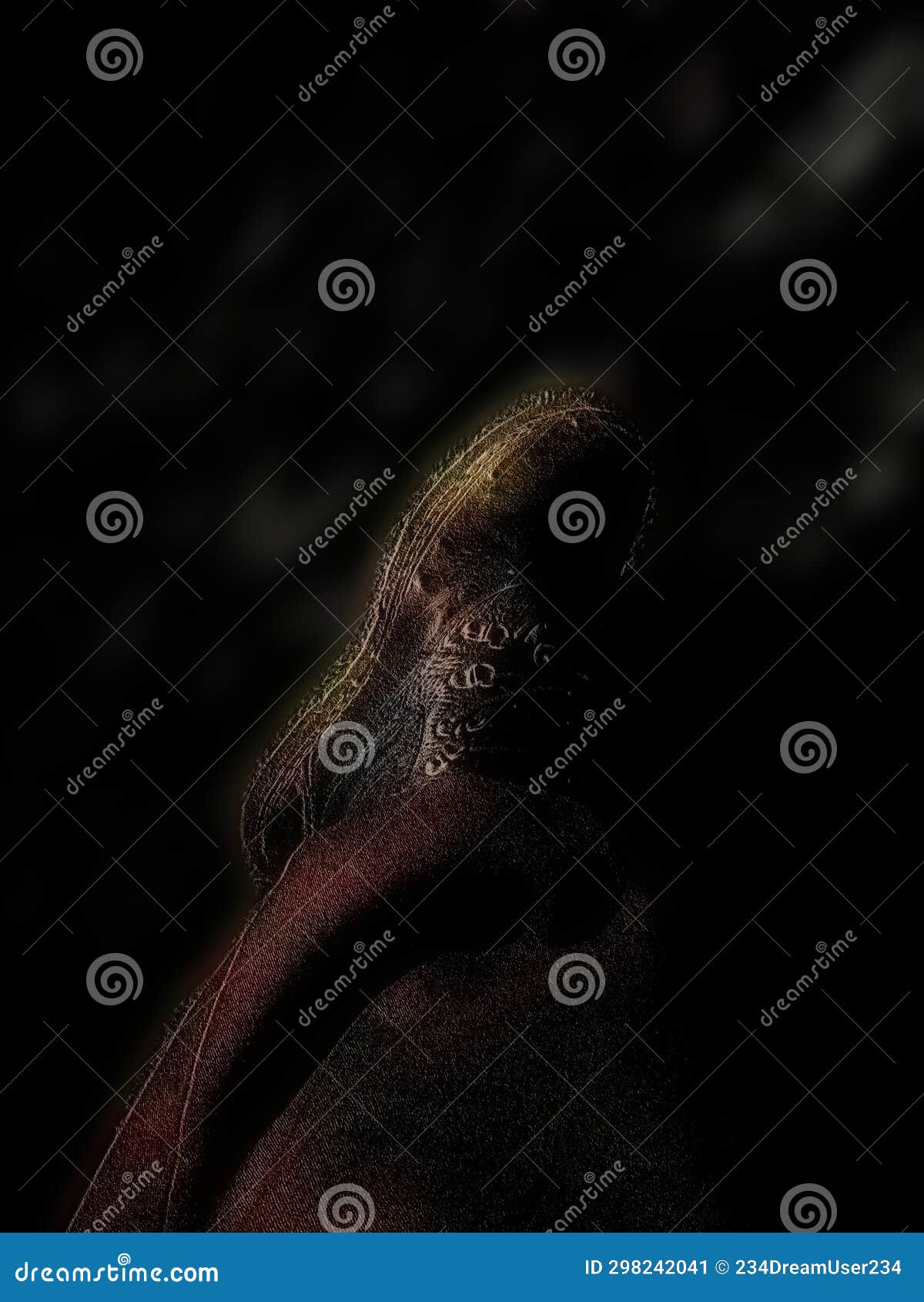 Digital Collage and Special Processing. Weird. Leg with Shoe and Pants ...