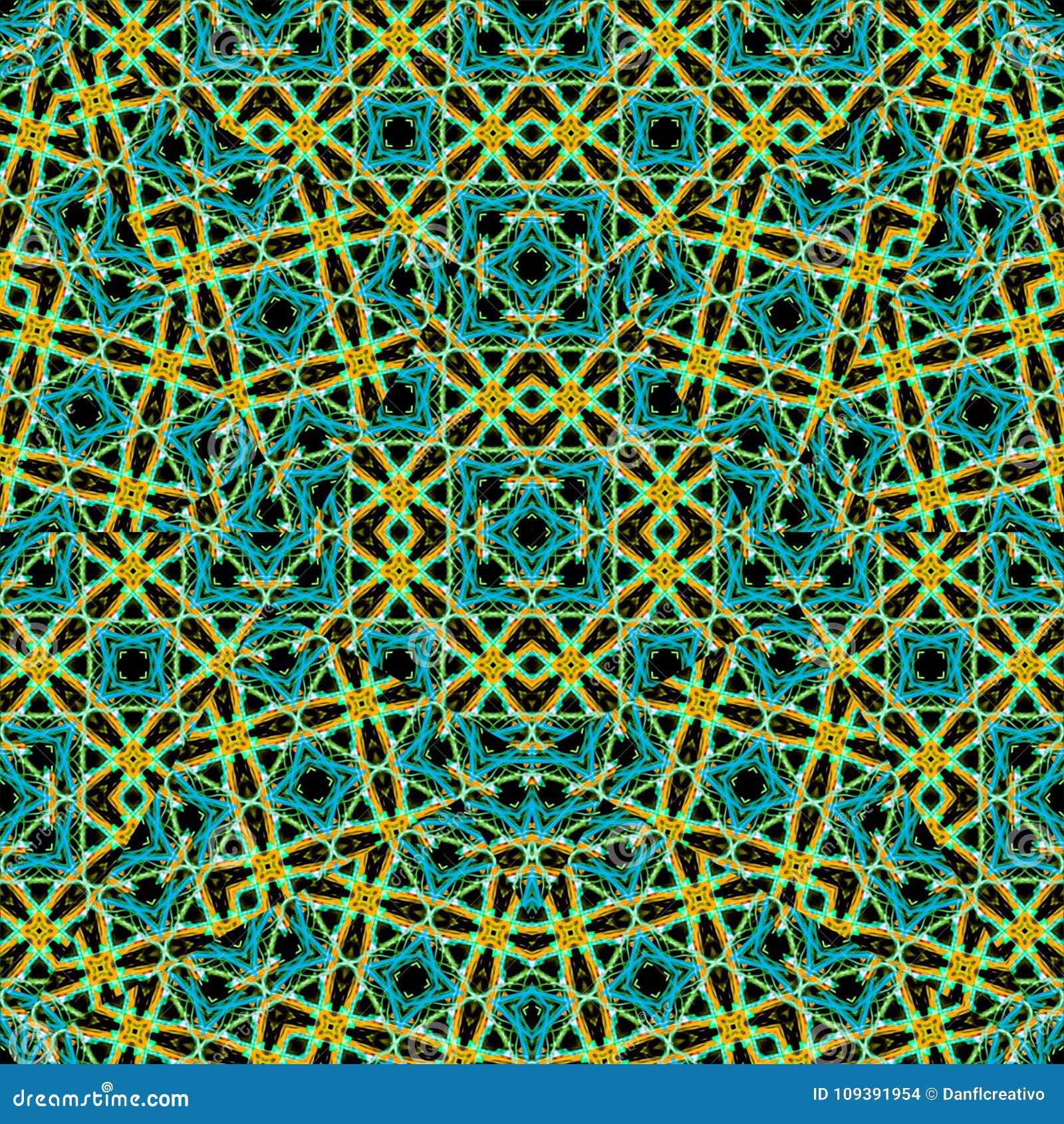 Arabesque Seamless Pattern Mosaic Stock Photo - Image of design, motif ...