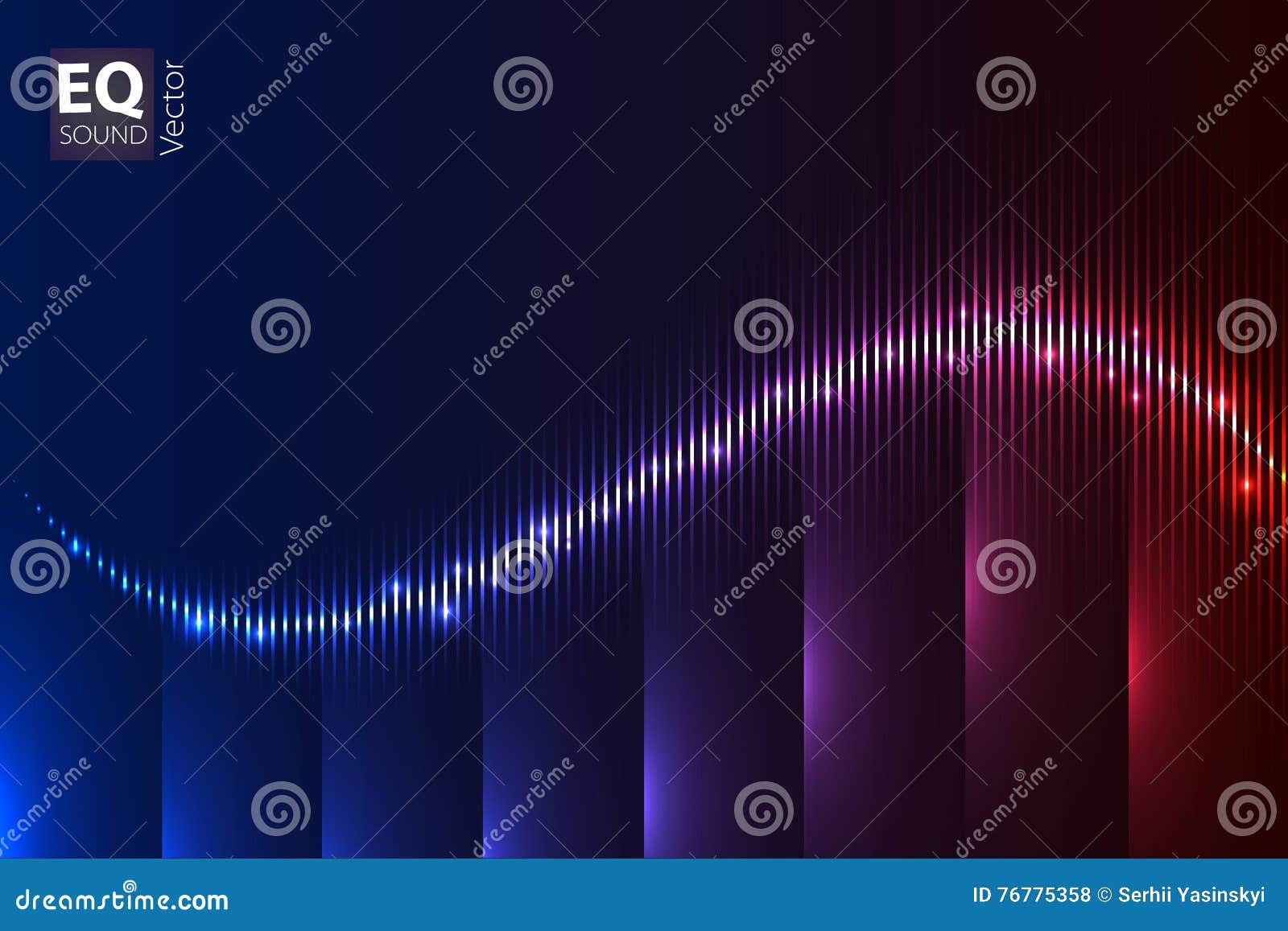 Digital Color Music Equalizer. Vector Illustration. Stock Vector ...