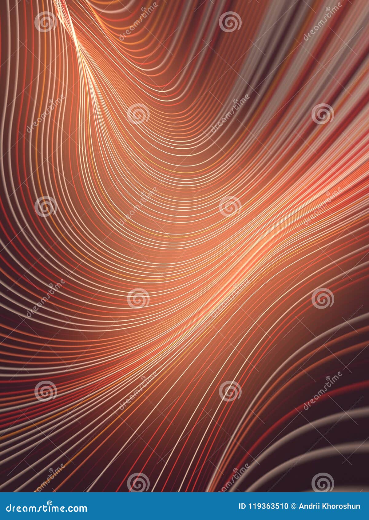 Digital Colored Lines Abstract Background. 3d Rendering Stock ...