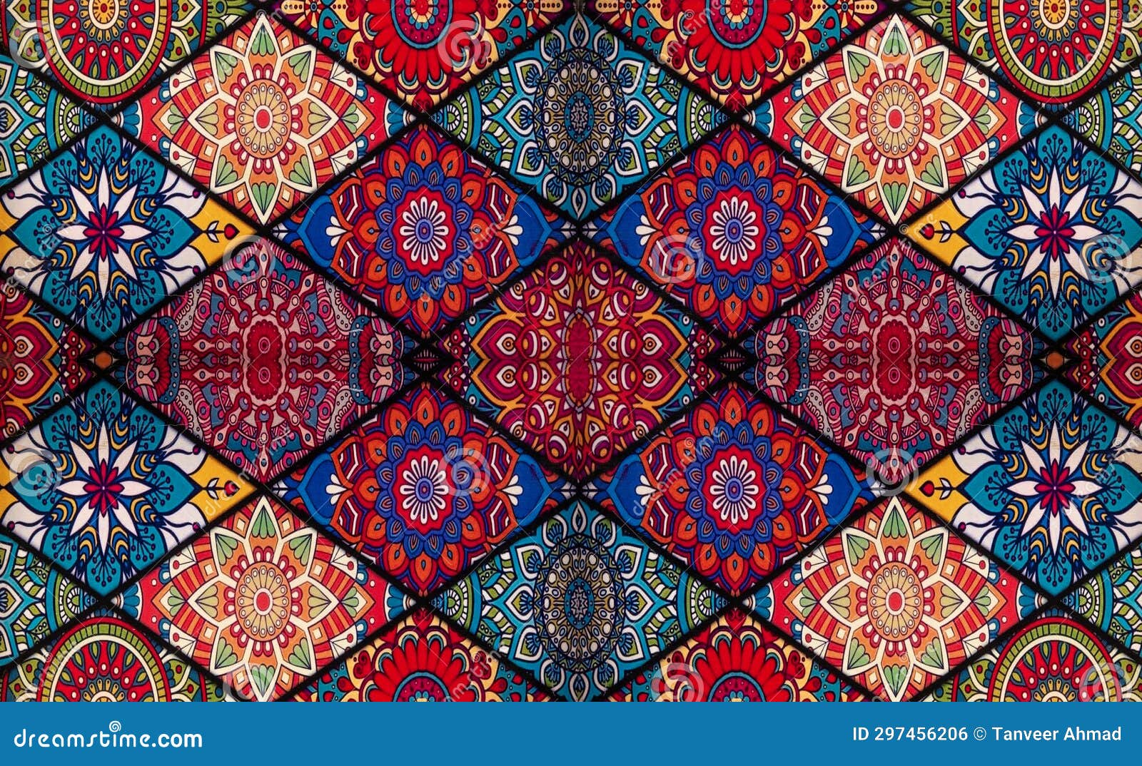 Digital Colorful Background Made with Ornaments in Order on Wallpaper ...