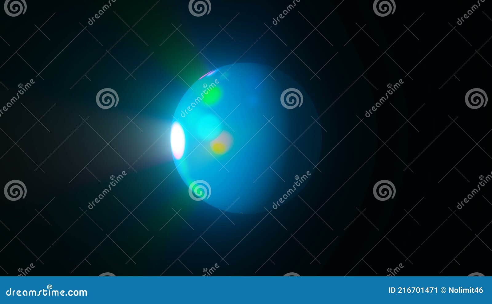 Digital Colorful Sphere with Lighting Circles in Space, Modern Computer ...