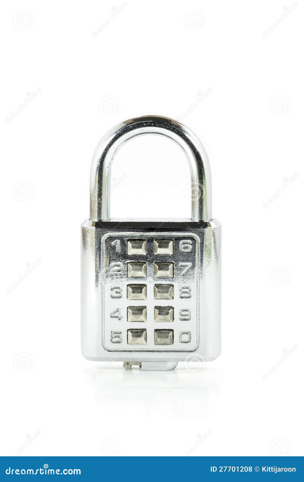 Digital Combination Lock Front View on Stock Photo - Image of lock ...