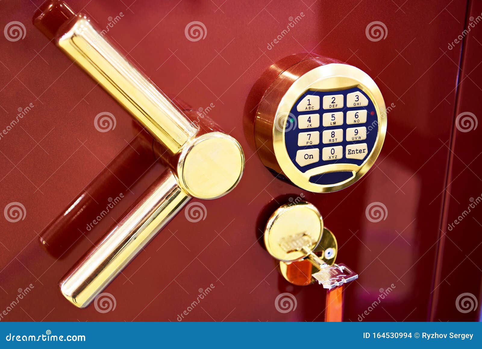 Digital Combination Safe Lock Stock Photo - Image of golden, steel ...