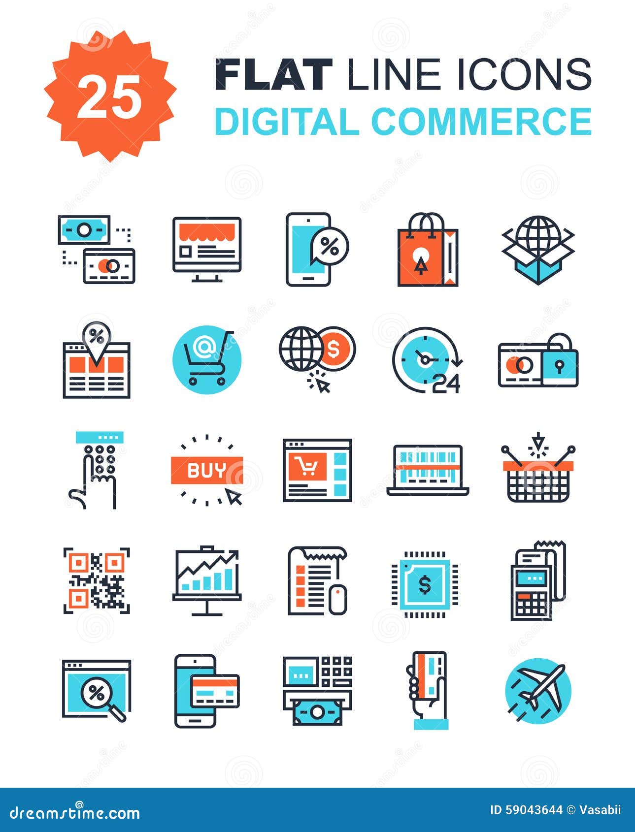Digital Commerce stock vector. Illustration of internet - 59043644