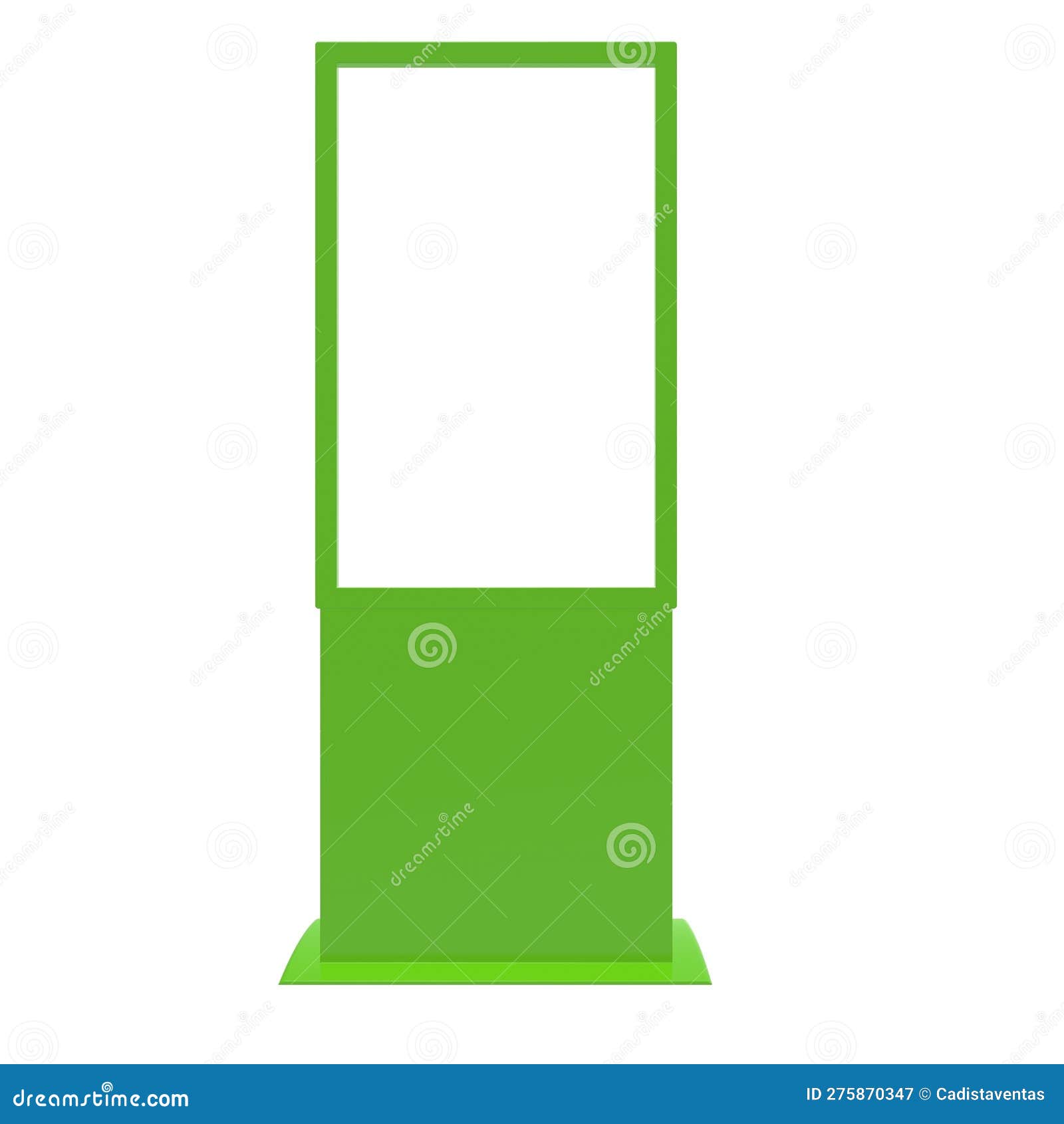 Digital Commercial Displays in 3D Rendered Scene Stock Illustration ...