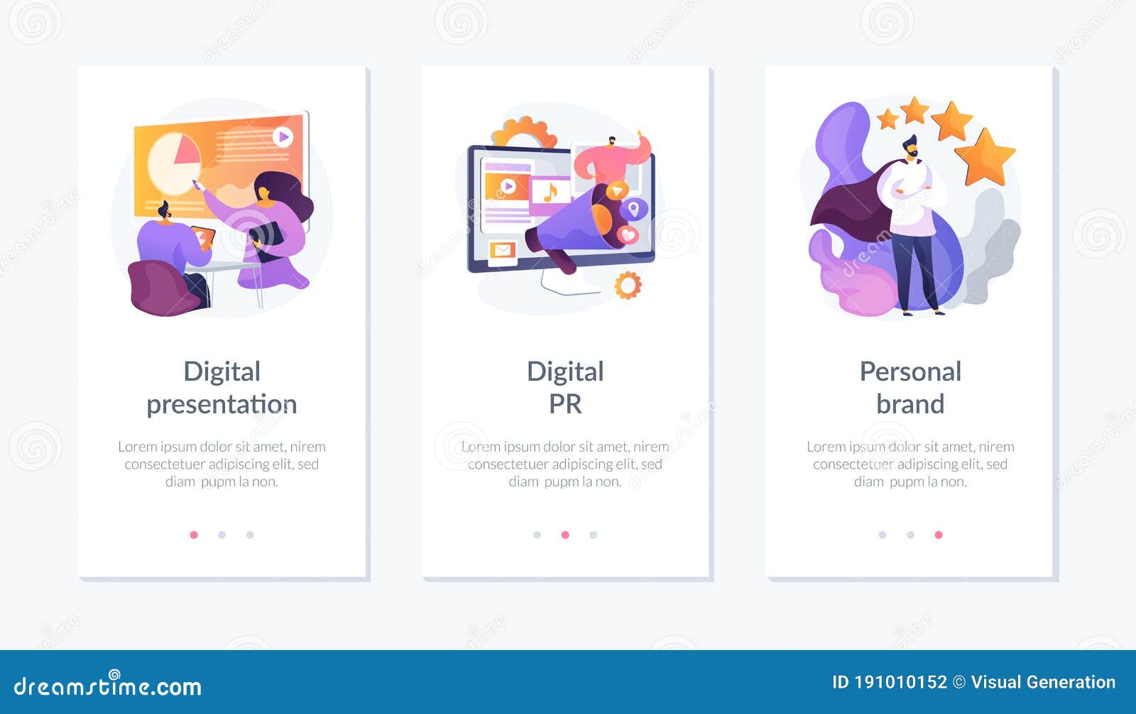 Digital Communication App Interface Template. Stock Vector ...