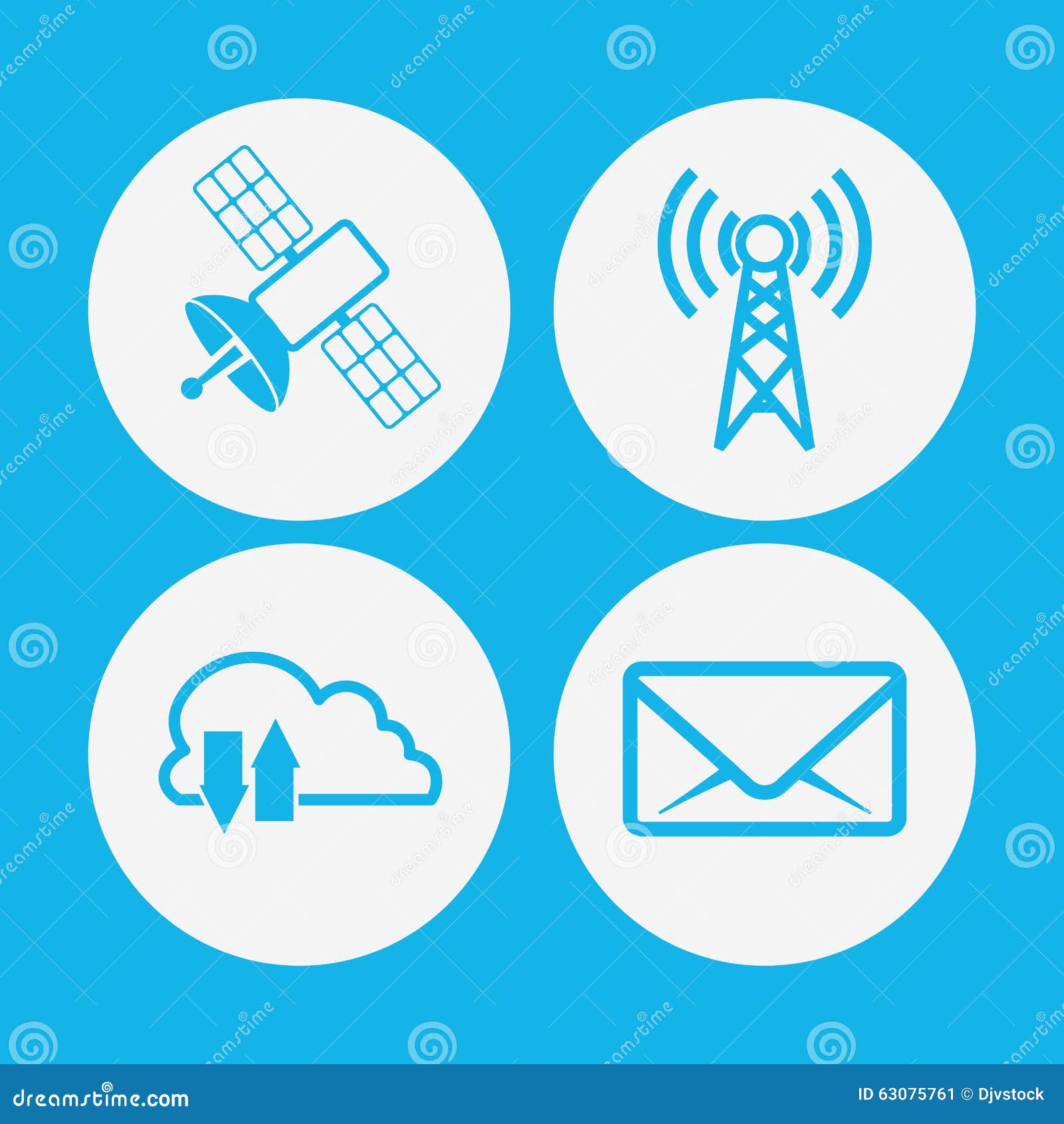 Digital Communication Design Stock Vector - Illustration of display ...