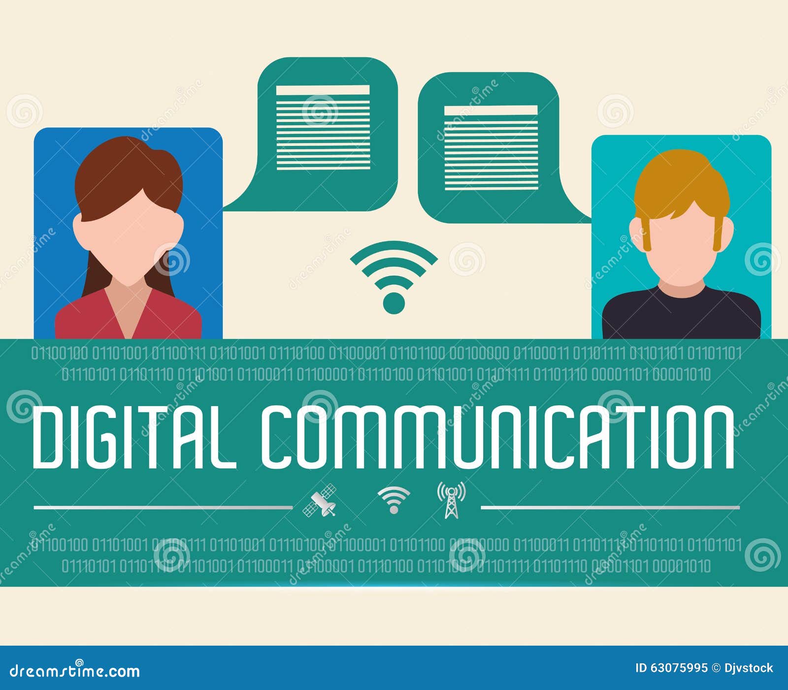 Digital Communication Design Stock Vector - Illustration of bubble ...