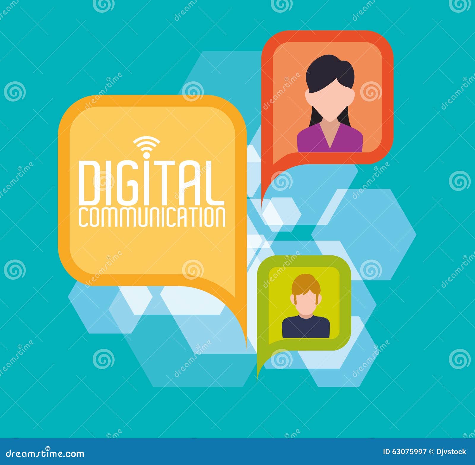 Digital Communication Design Stock Vector - Illustration of icon ...