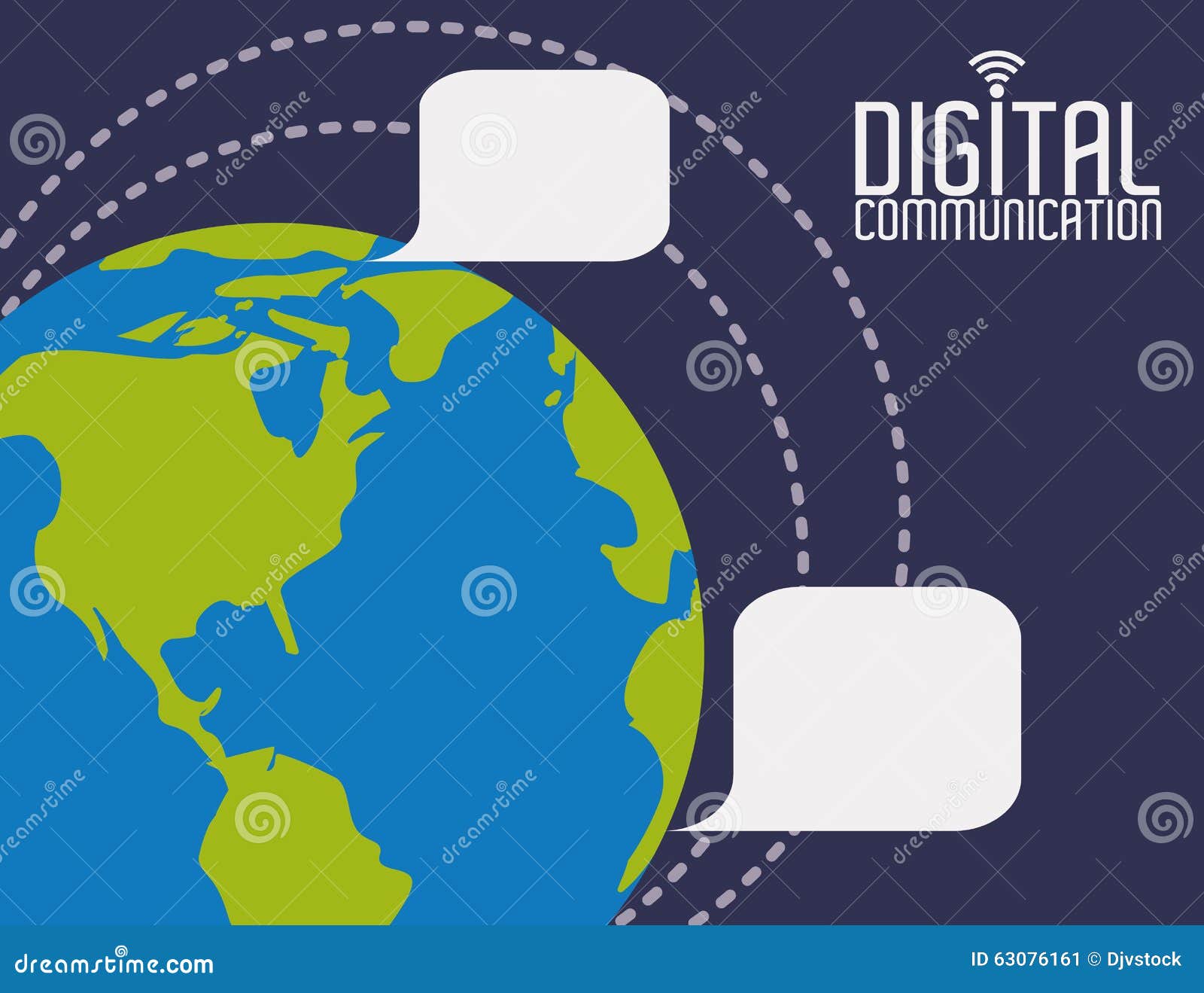 Digital Communication Design Stock Vector - Illustration of equipment ...