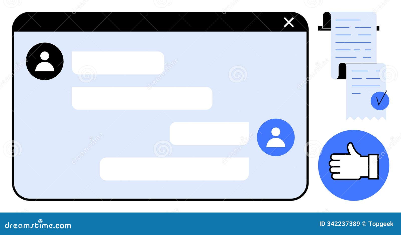 Digital Communication Interface with Chat Box, Documents, and Approval ...