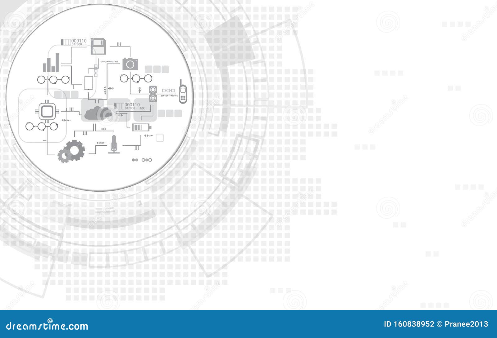 Digital Communication Network System Design Elements Stock Vector ...