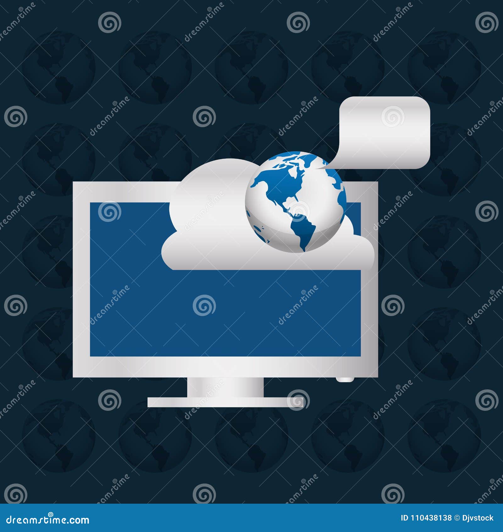 Digital Communication Technology Stock Vector - Illustration of data ...