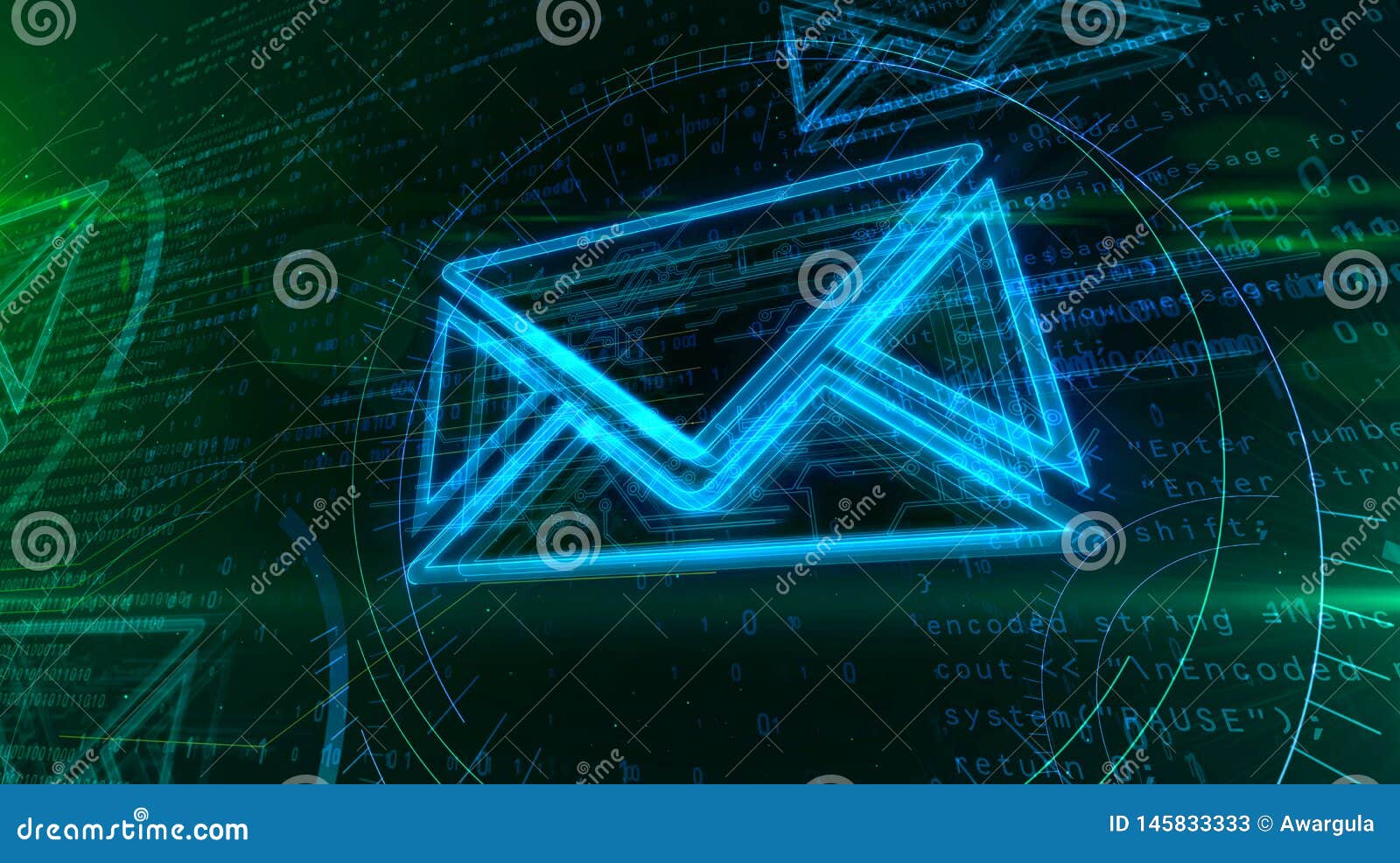 Digital Communications Concept with Envelope Stock Illustration ...