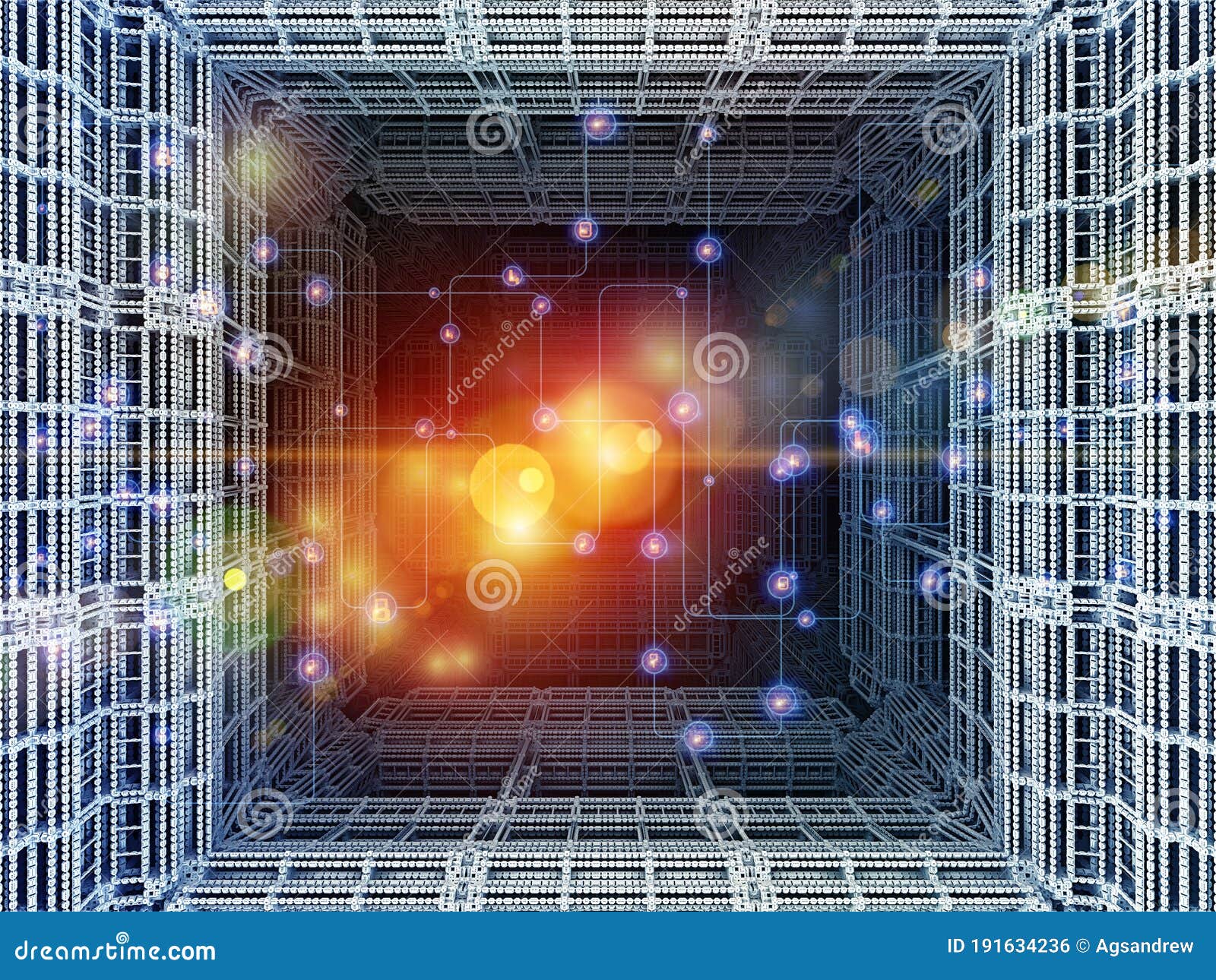 Digital Communications stock illustration. Illustration of cube - 191634236