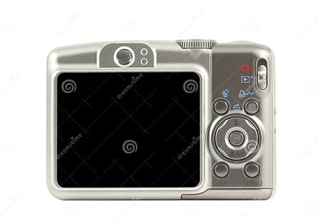 Digital Compact Camera Back Side Stock Photo - Image of electronic ...