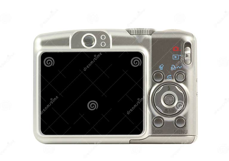 Digital Compact Camera Back Side Stock Photo - Image of electronic ...