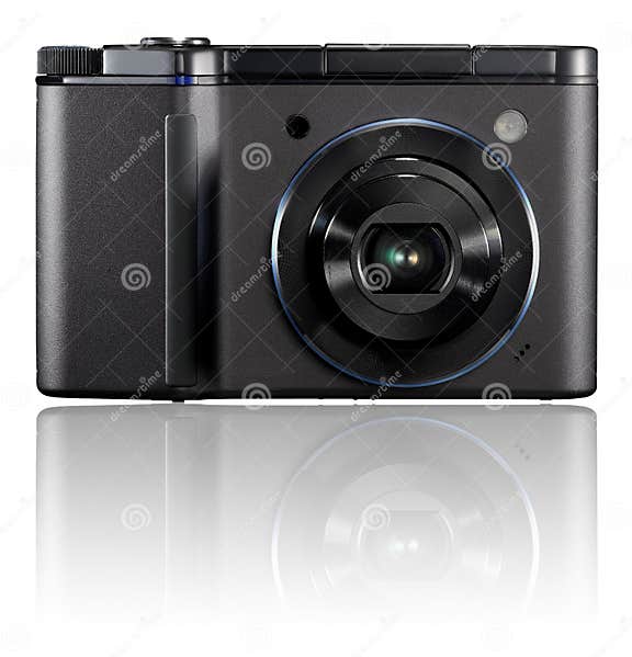 Digital Compact Photo Camera Isolated on White Stock Photo - Image of ...