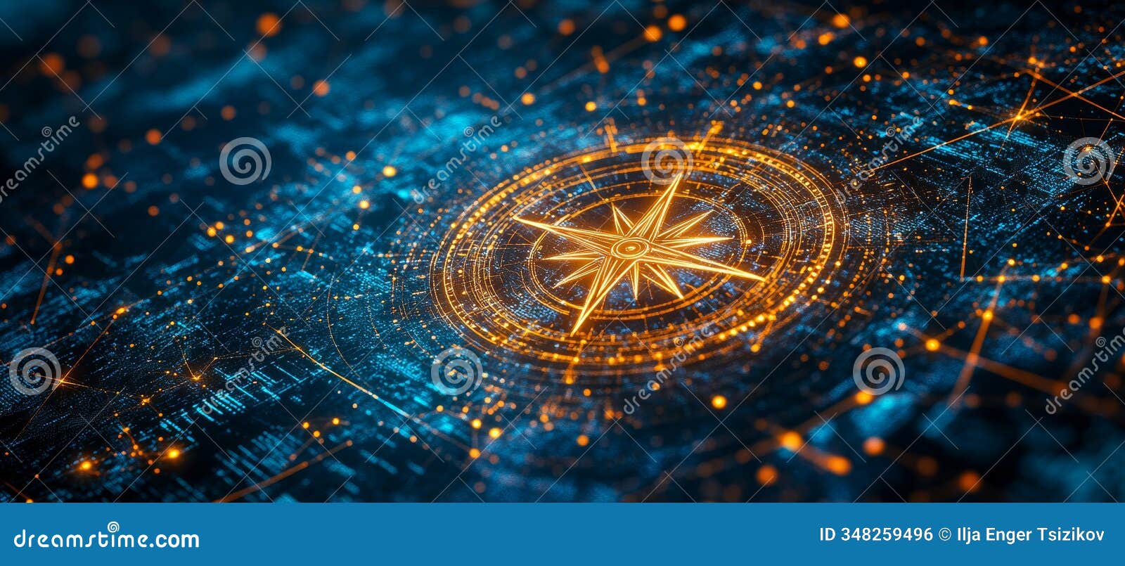 Compass Guiding Direction On A World Map Royalty-Free Stock Photo ...