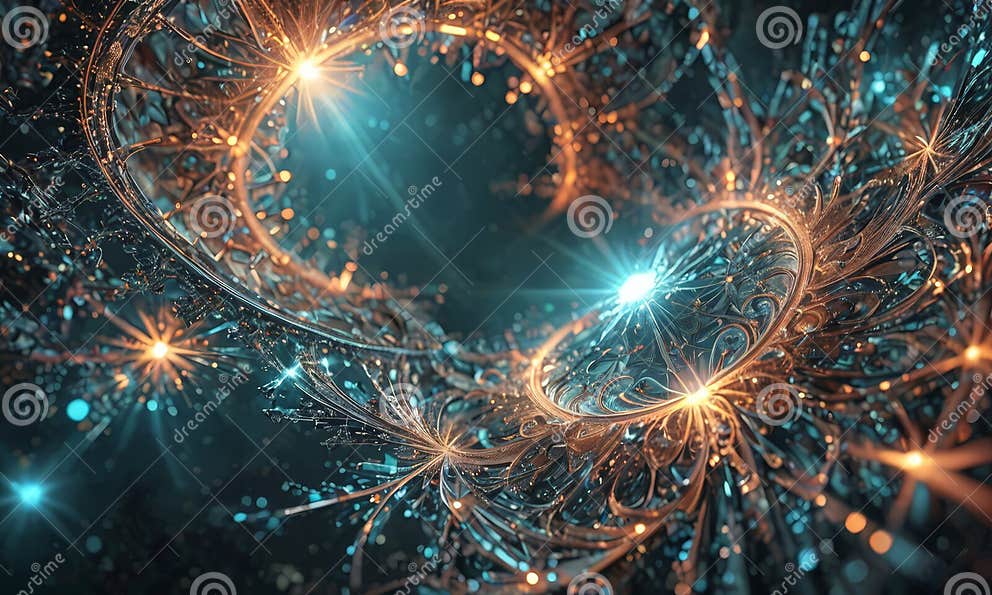 Digital Complex, Abstract Pattern Interconnected Lines and Shapes in ...