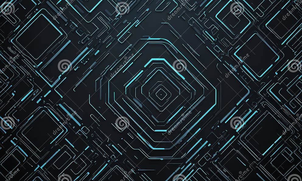 Digital Complex Geometric Pattern with Central Diamond and Repeating ...