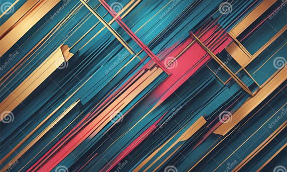 Digital Complex Geometric Pattern Composed Intersecting Lines in ...