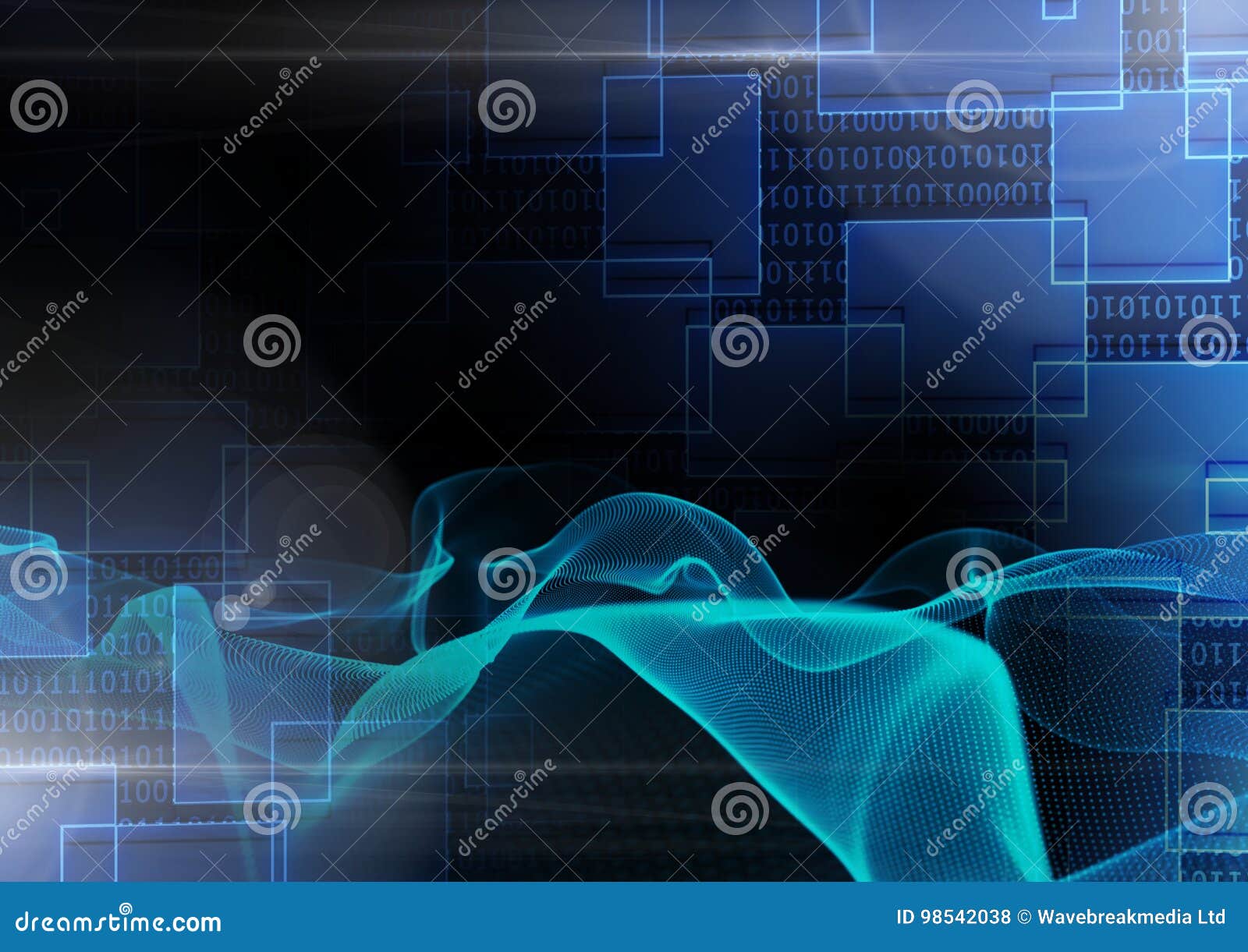 Abstract Transition with Wave Forms Stock Photo - Image of blue, matrix ...
