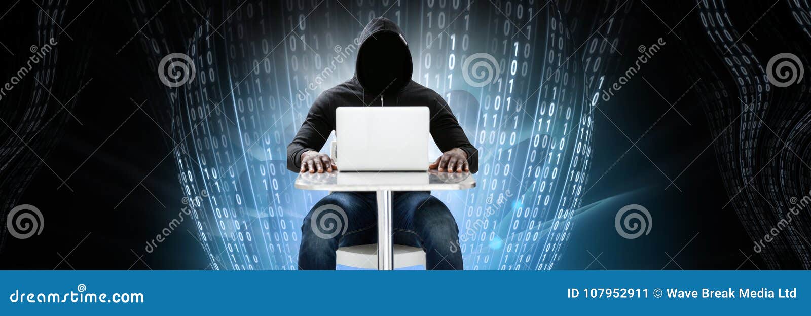 Anonymous Hacker With Computer Code Binary Interface Stock Image Image Of Flash Cyber 107952911