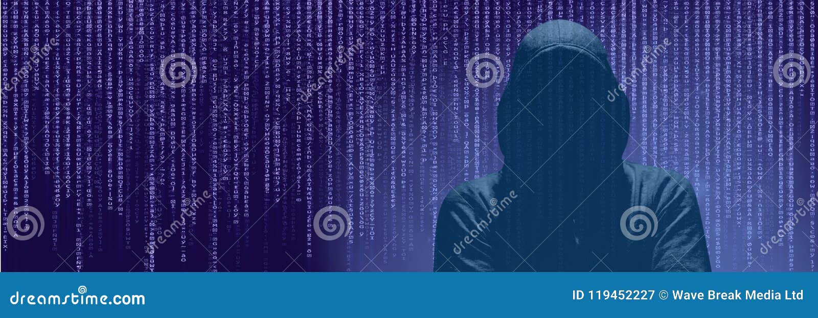 Anonymous Hacker on Purple Background Stock Illustration - Illustration ...