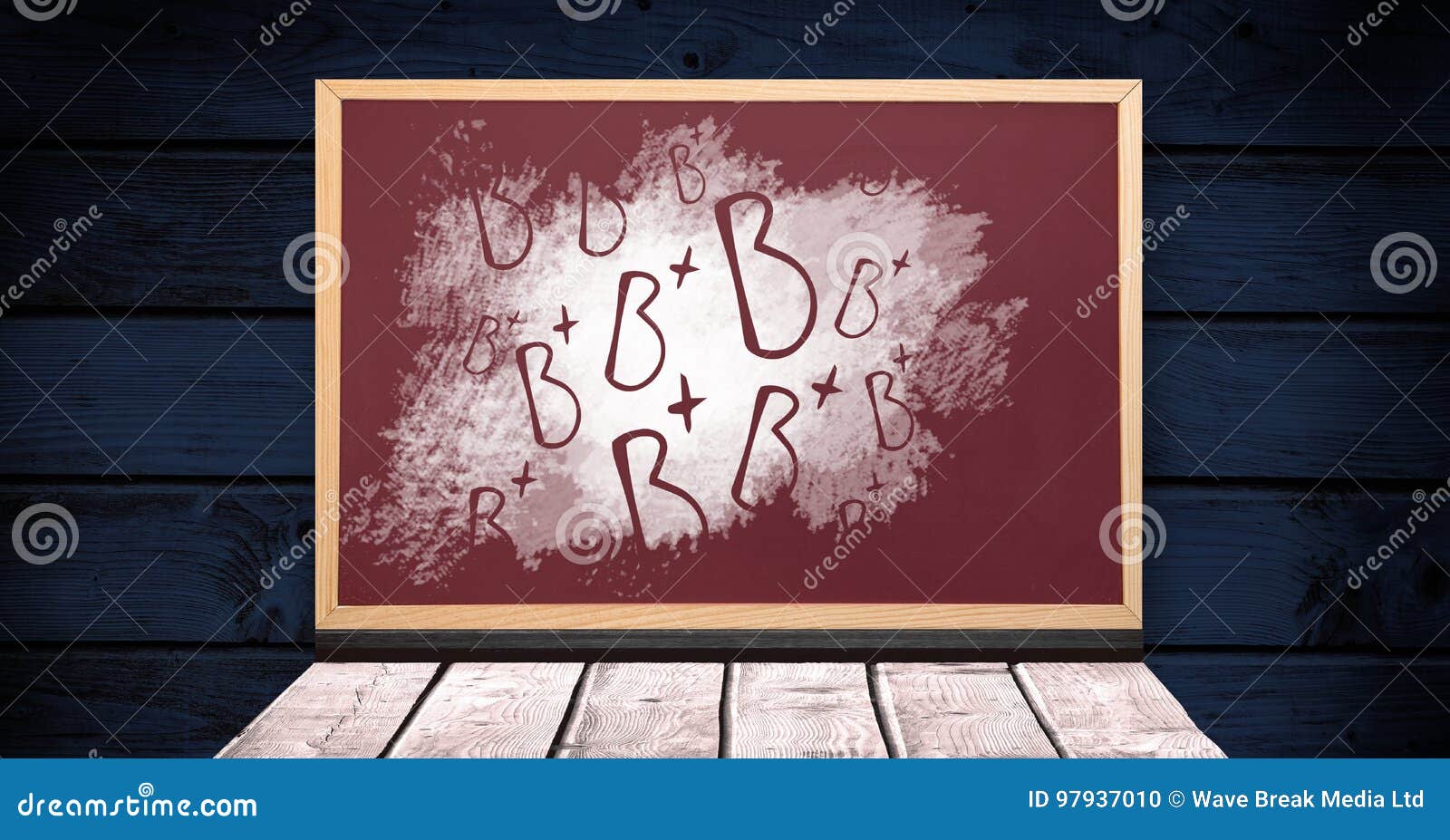 B+ Grade Letters on Blackboard Stock Photo - Image of wooden, digital ...