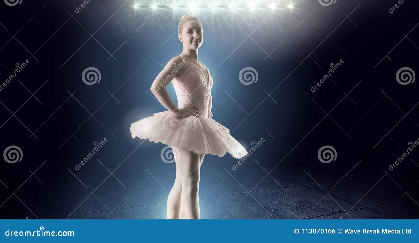 Ballet Dancer with Glowing Sparkling Light Stock Photo - Image of ...