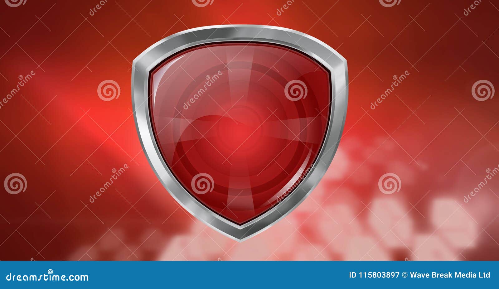 Blank Shield with Red Background Stock Image - Image of abstract ...