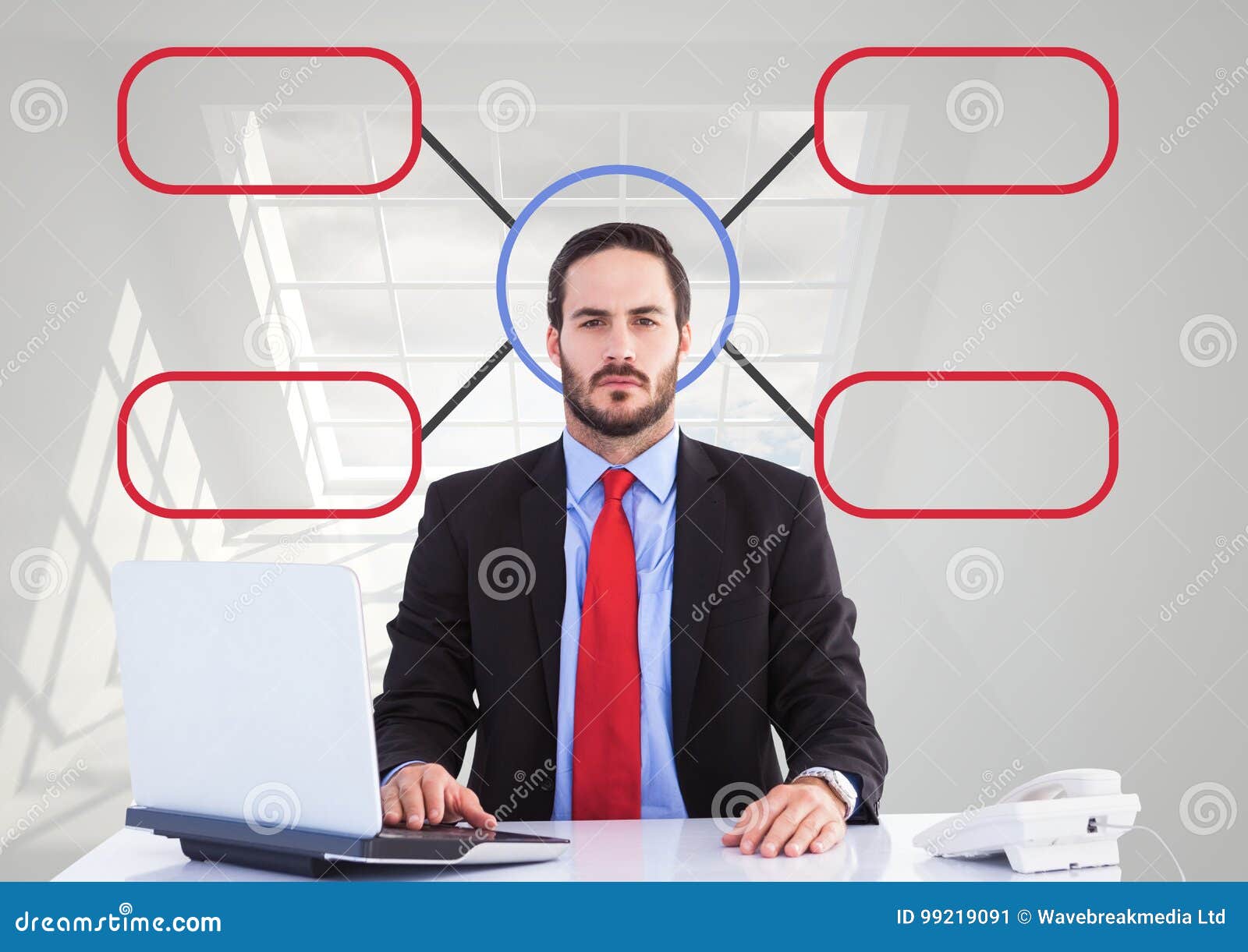 Businessman with mind map stock image. Image of flow - 99219091