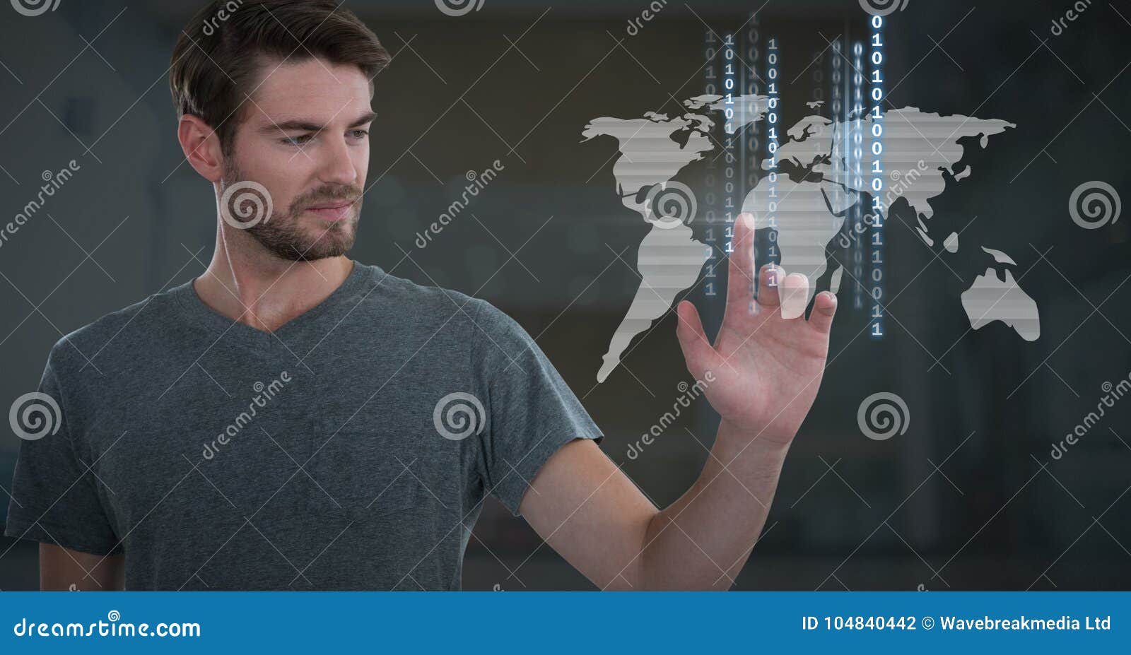 Businessman Touching World Map Technology Binary Stock Photo - Image of ... Businessman Touching World Map Technology Binary Stock Photo - Image of ...
