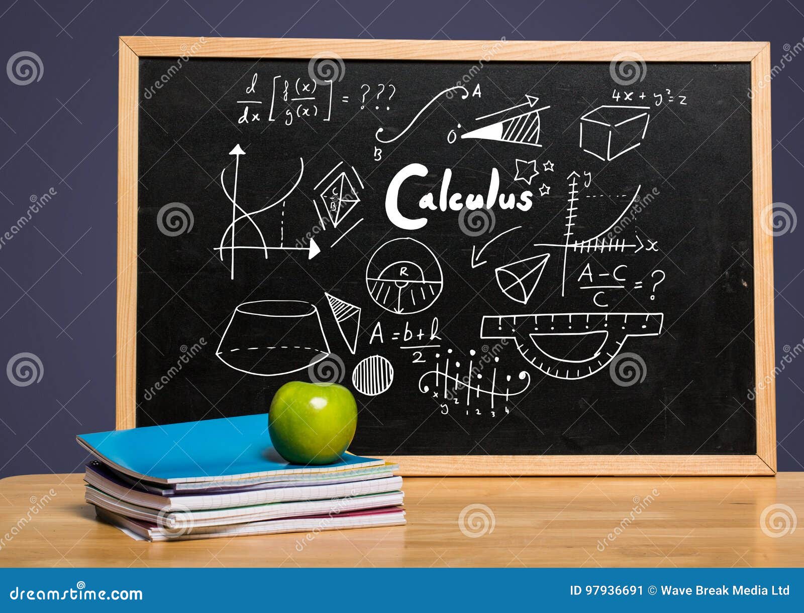Calculus on blackboard stock illustration. Illustration of ...