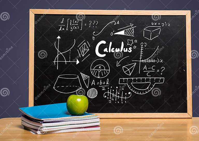 Calculus on blackboard stock illustration. Illustration of ...