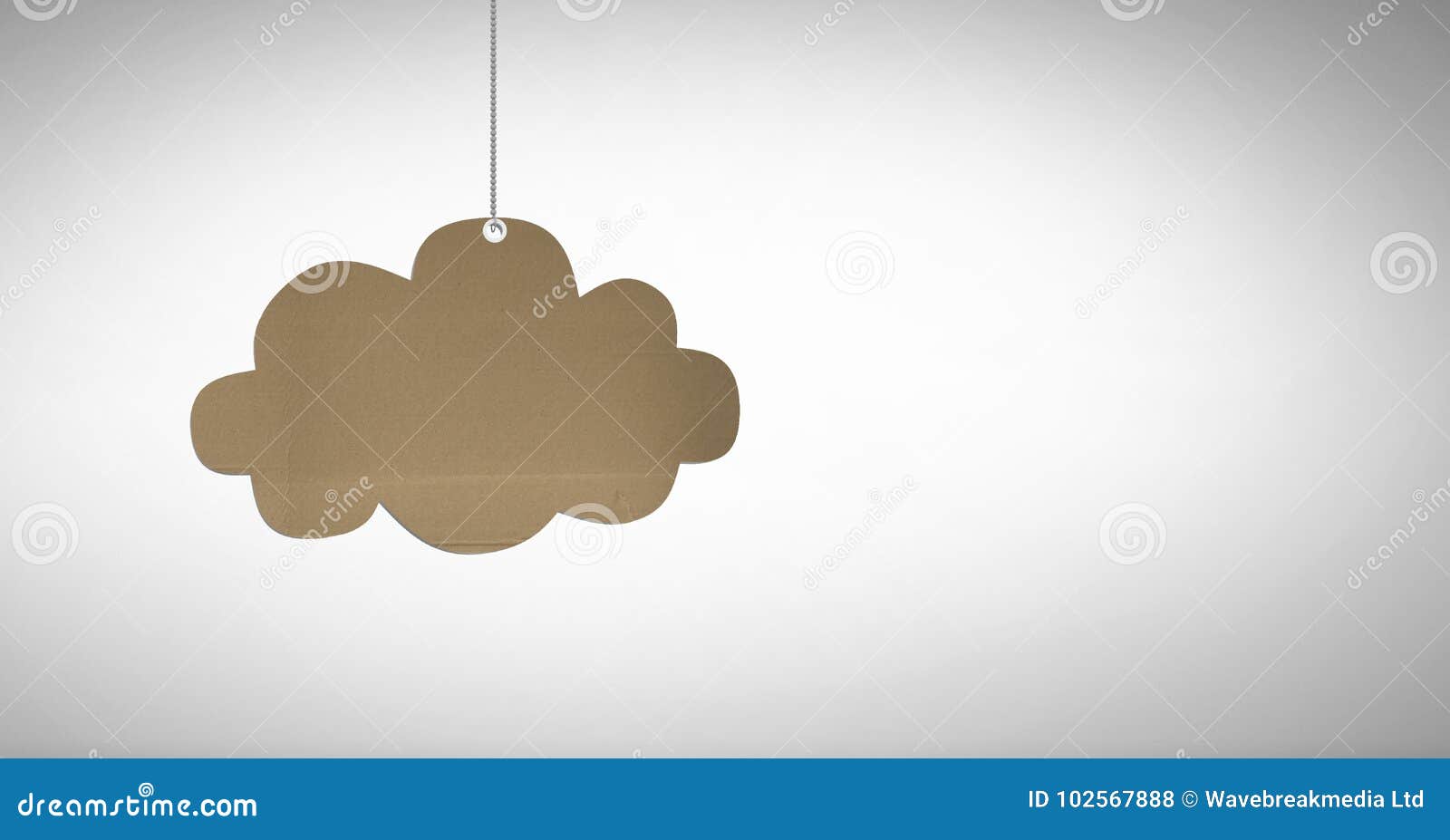 Cardboard cloud hanging stock illustration. Illustration of digital ...